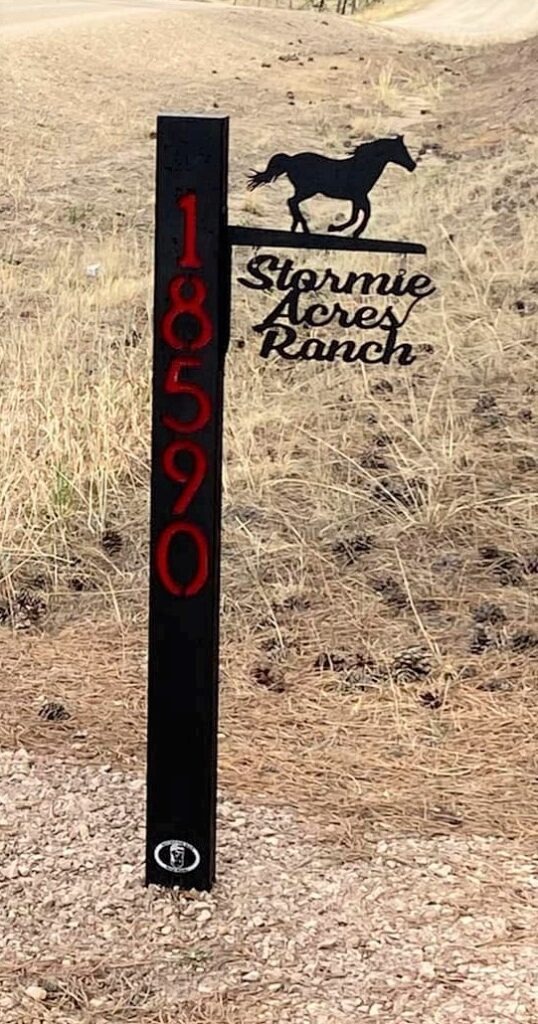 CUSTOM Address Post Sign - Mountain Man Metal Works